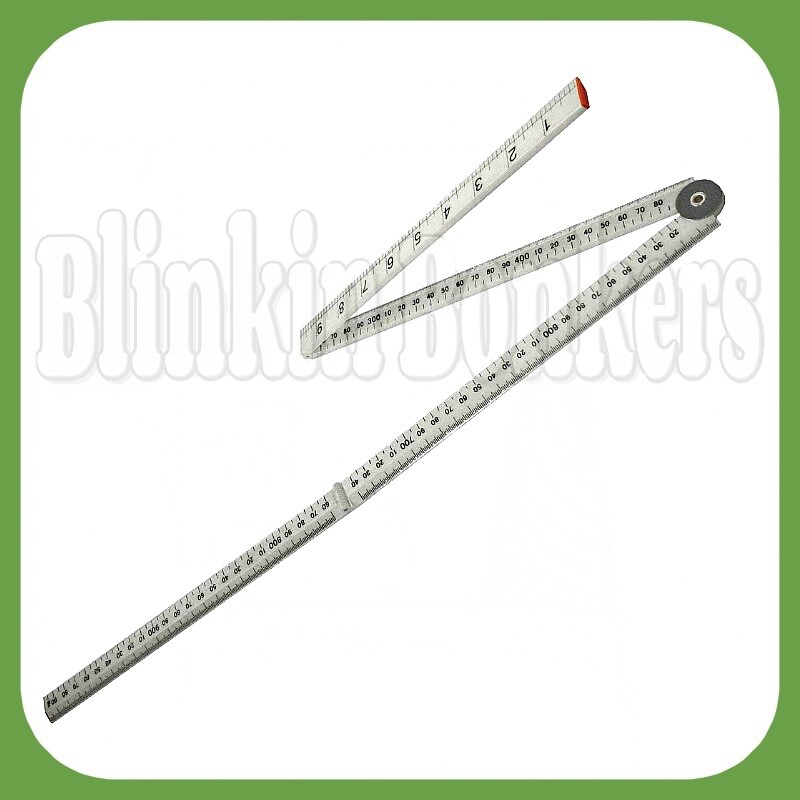 1M FOLDING PLASTIC RULER CARPENTERS JOINERS LONG METRIC MEASURING RULE ...