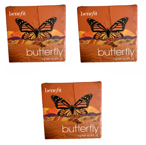 (3 Pack) Benefit BUTTERFLY Blush Makeup Full Size 0.21oz 6g Authentic ...