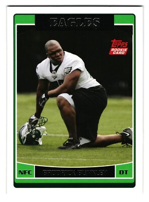 2006 Topps Football Broderick Bunkley Rookie Card Philadelphia Eagles ...