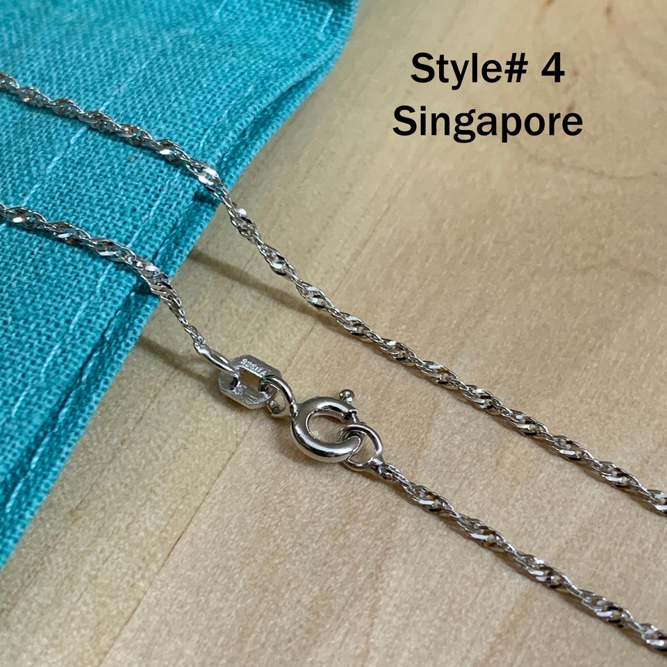 Real SILVER Unique Jewelry SOLID 925 Sterling Silver Chain Necklace ...