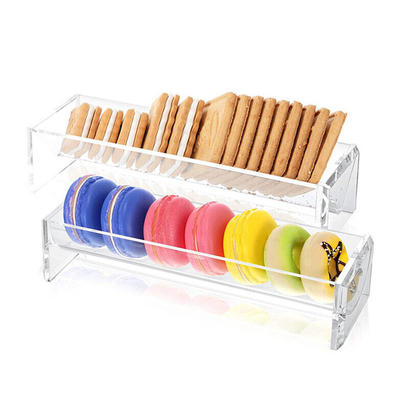 1PC Acrylic Clear Cracker Holder Rectangular Food Tray Cookie Display ...