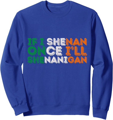 Vintage Retro St. Patricks If I Shenan Once Unisex Crewneck Sweatshirt ...