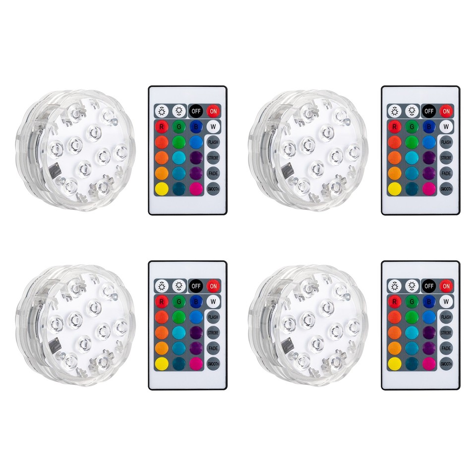 Color Changing Submersible LED Lights, Battery Powered Underwater LED ...