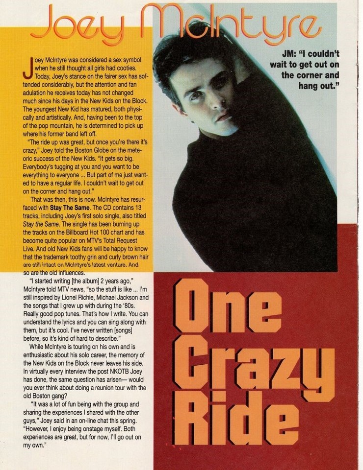 Jordan Knight sunglasses candid pinup Joey McIntyre picture photo ...