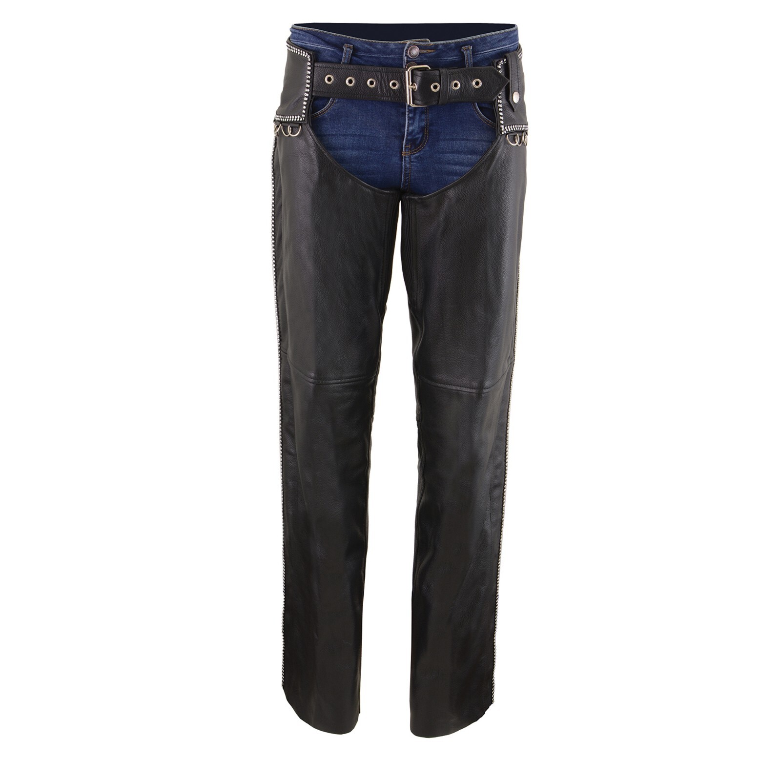 Milwaukee Leather MLL6502 Ladies Black Classic Leather Chaps w ...