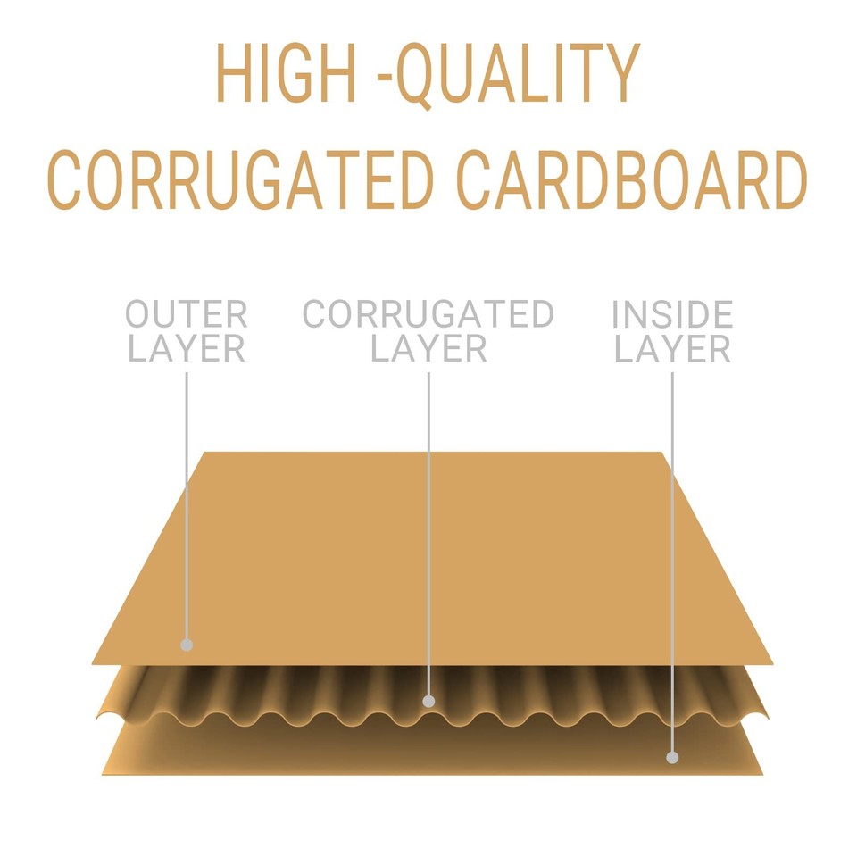 200 Pack Corrugated Cardboard Sheets 5x7 inch Corrugated Cardboard ...
