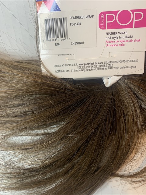 Hairdo By Pop Feathered Wrap Scrunchie Add Style In A Flash CHESNUT ...