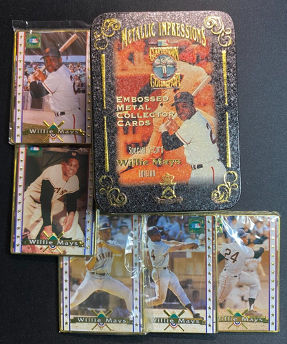 1995 Metallic Impressions Willie Mays Cooperstown Collection Embossed 5 ...