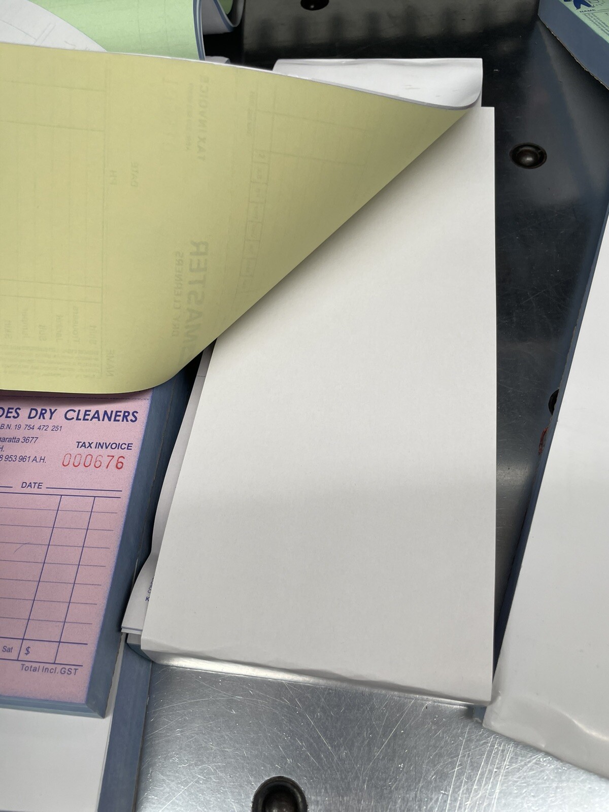 10 Generic Dry Cleaner Docket books w 3 consecutive dockets per page ...