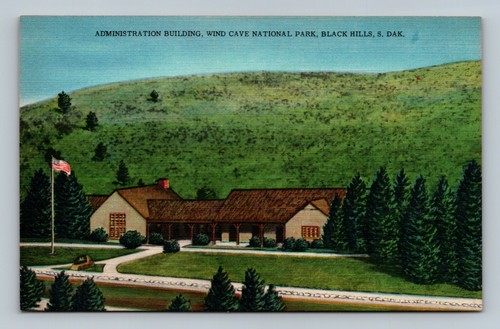 Wind Cave National Park Administration Building South Dakota Postcard ...