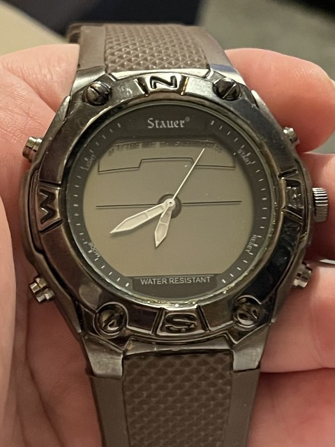 Stauer Hybrid Chronograph Digital and Analog Men's Watch for sale ...