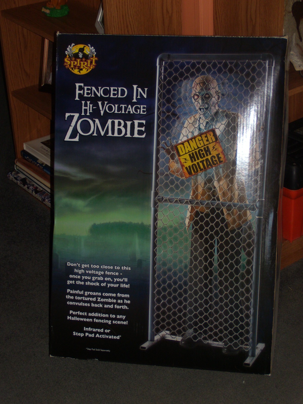 Spirit Halloween Fenced In Hi Voltage Zombie Animatronic Prop | eBay