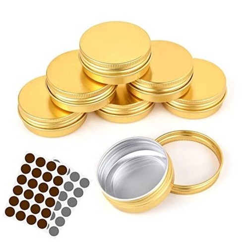 Aluminum Metal Tins 1 Ounce 48 Pack Round Tin Containers Storage Tins ...