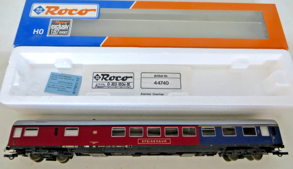 Roco H0 44745 Halbspeisewagen 1.Kl. Kakadu der DB beleuchtet in OVP ...