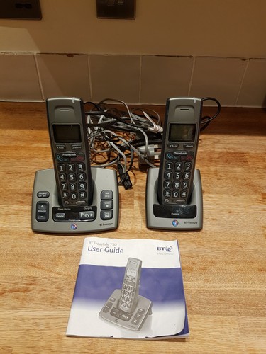 BT Freestyle 750 Base & Handset Answering Machine Grey Big Button Easy ...