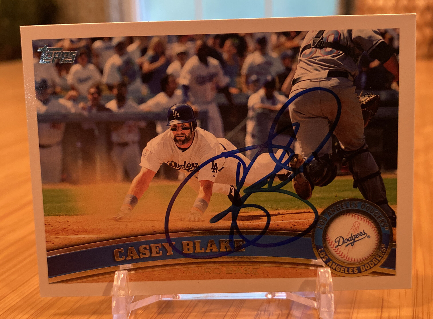 Casey Blake Los Angeles Dodgers Autographed Signed 2011 Topps Baseball ...
