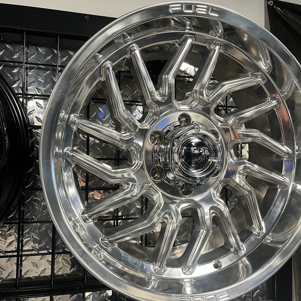 4 Fuel D809 Hurricane 20" Polished Milled 20x9 5X139.7 Wheels Rims 5 ...