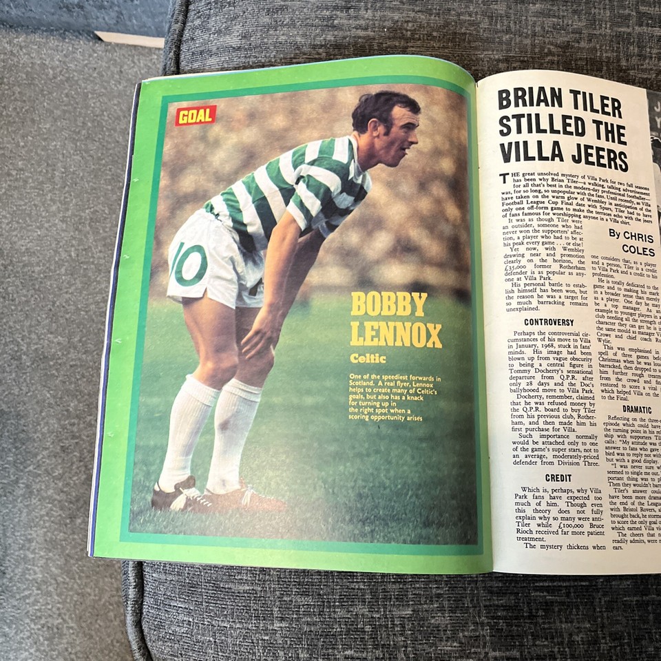 Goal Magazine 13 Feb 1971 Martin Chivers Ian Callaghan Bobby Lennox ...