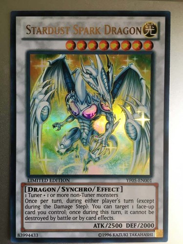 ** STARDUST SPARK DRAGON ** ULTRA RARE LIMITED EDITION YF05-EN001 YUGIOH! | eBay