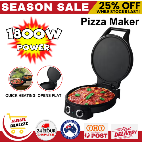 Electric Pizza Maker Cooker 1800W Oven and Grill with Timing ...