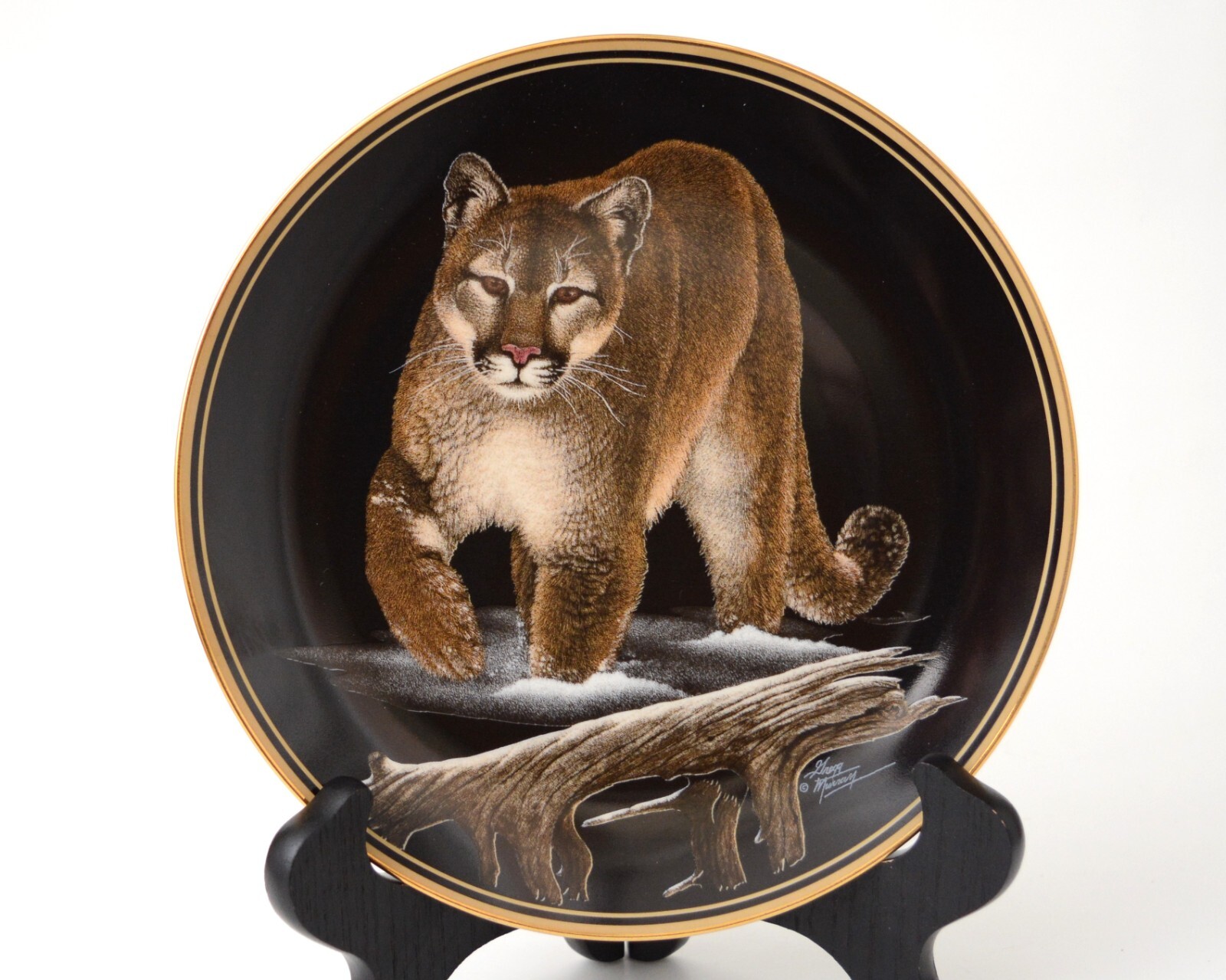 VTG Cougar Collector Plate, Gregg Murray with Cert of Authenticity ...