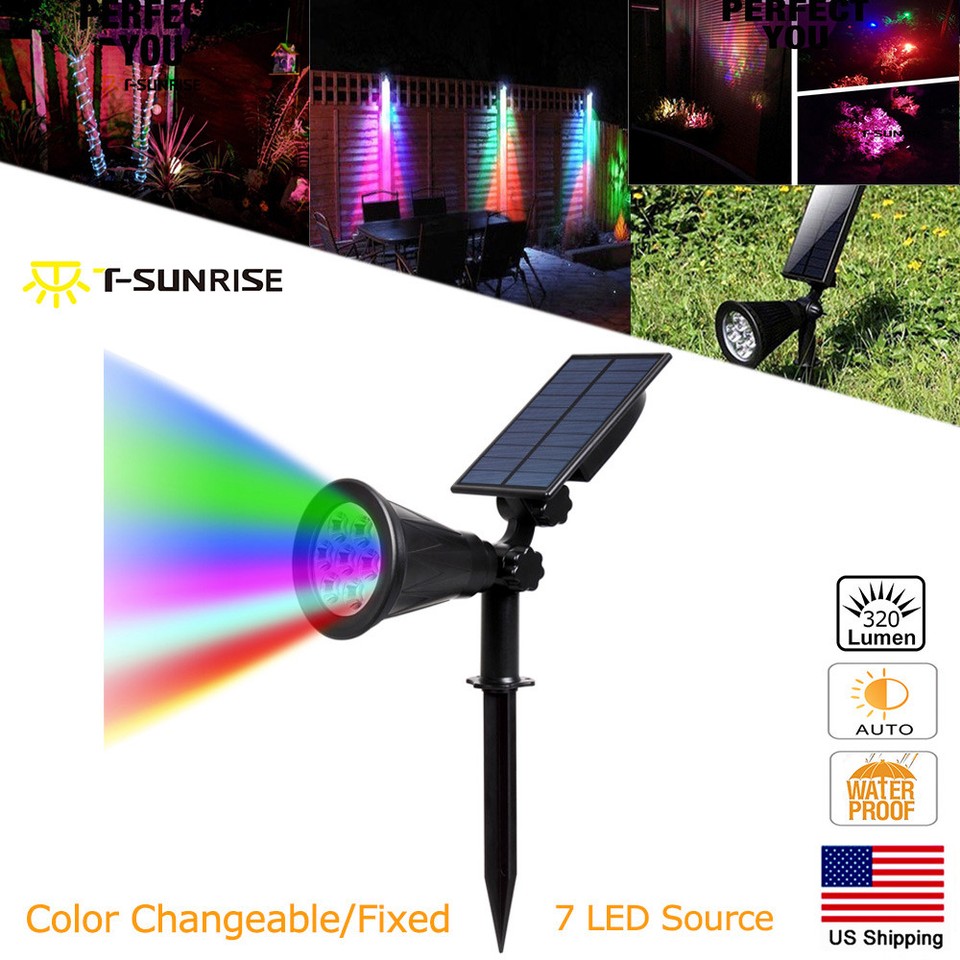 Solar Power Spot Lights Outdoor LED Garden Lawn Landscape Path Wall ...