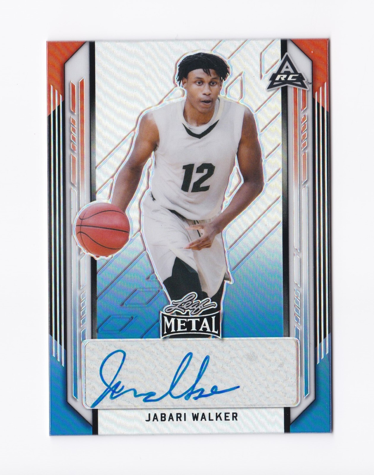 2021-22 Leaf Metal Red White Blue #BAJW1 Jabari Walker /10 Auto Blazers ...
