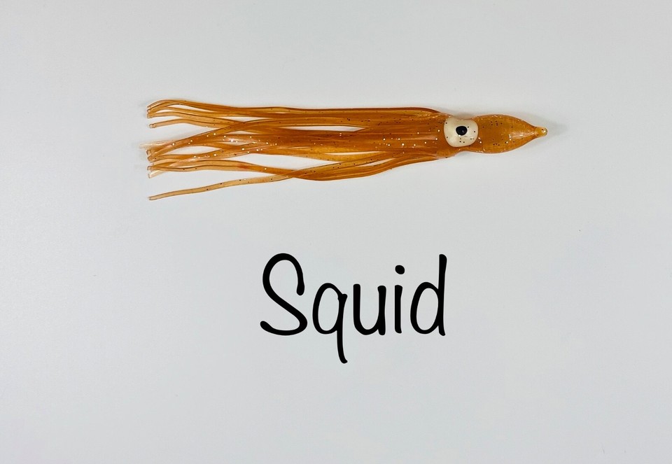 Rock Cod Rig - Double Squid - Choose Color Lingcod, Rock Fish, Red ...