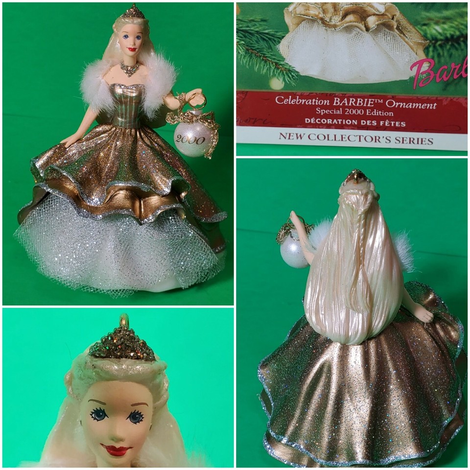 Lot 4 Hallmark Keepsake BARBIE Dolls Christmas Ornaments Collector's ...