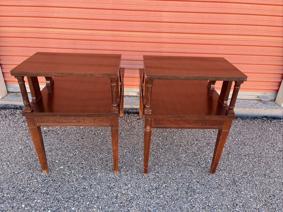Pair Of Vintage Mersman End Table Genuine Mid Century Modern Tiered ...