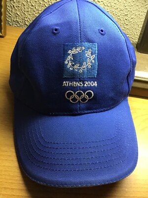 Authentic Athens Greece 2004 Olympics Hat Cap Blue Adjustable | eBay