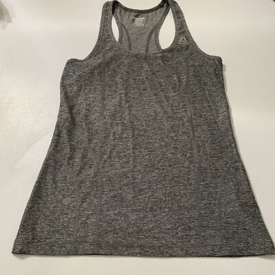 Reebok Tank Top Womens Small Heather Gray Racer Back Gym Running | eBay