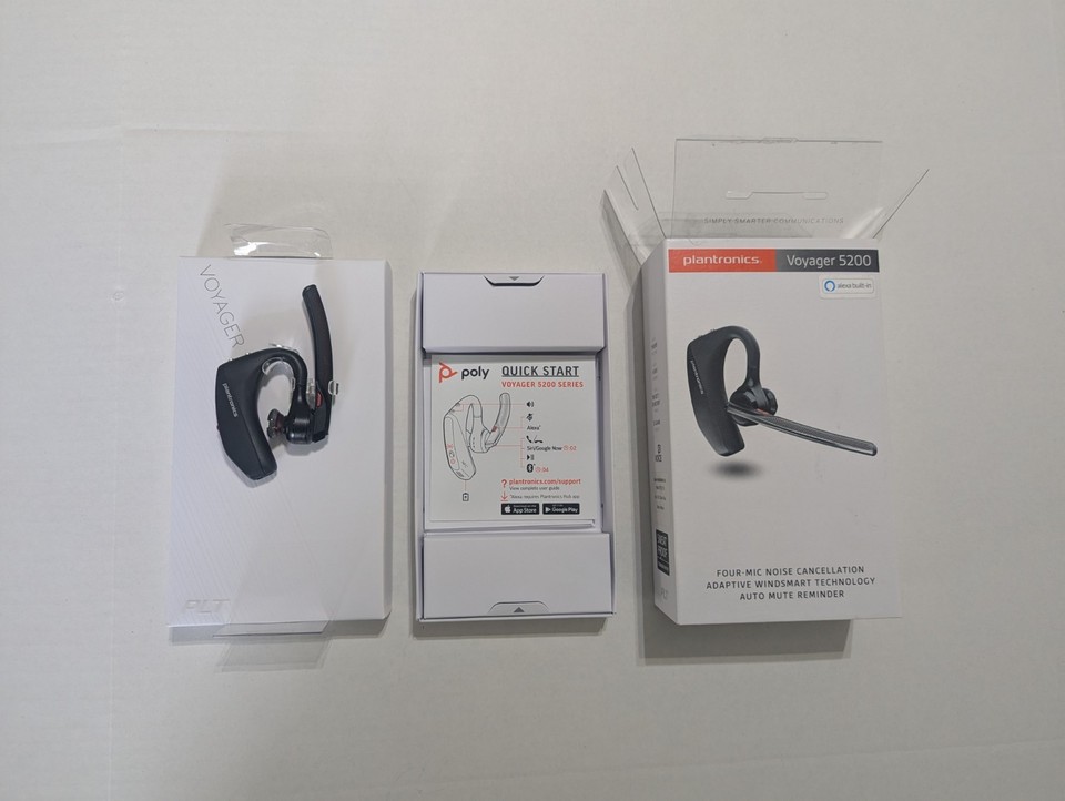 plantronics voyager 5200 wireless bluetooth headset ( Alexa Built In ...