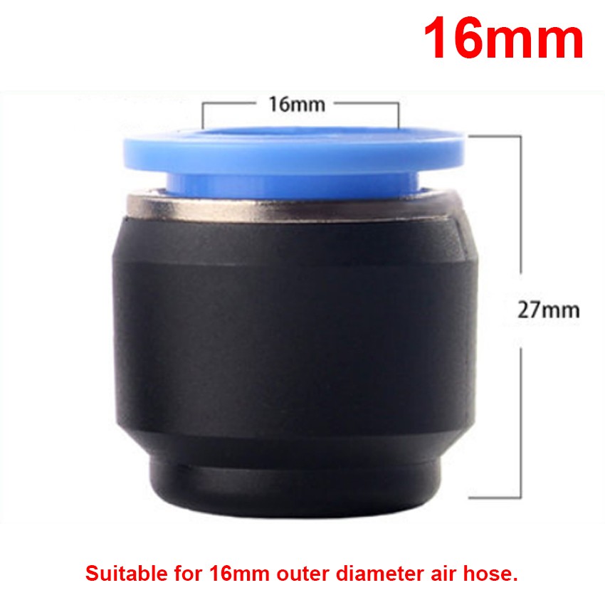 Pneumatic Hose Tube End Plug Caps Cover Stoper 4/6/8/10/12/16mm Push-In ...