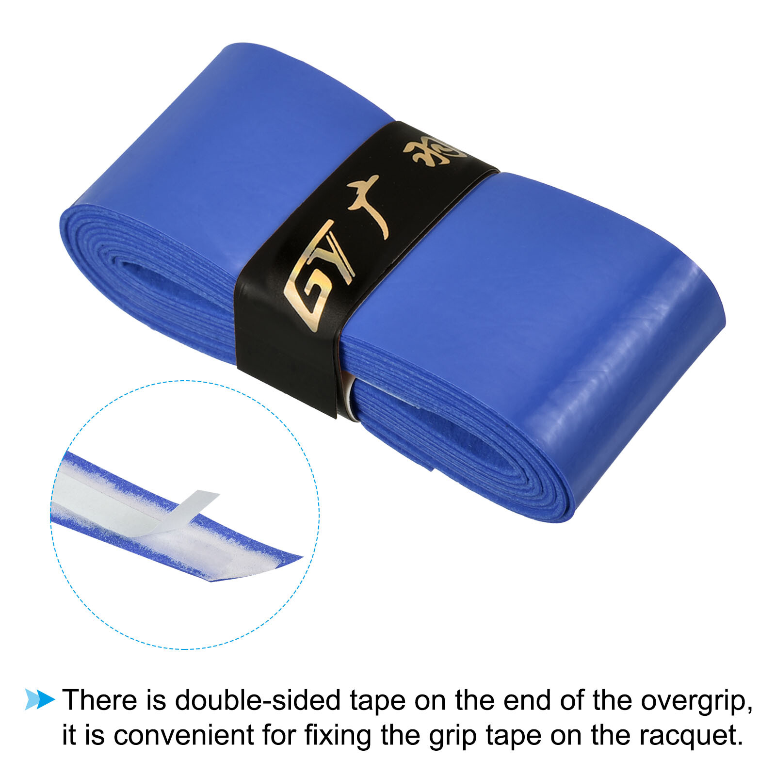 3Pcs Racket Overgrip PU Grip Tape Non-Slip for Tennis Badminton, Blue ...