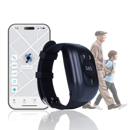 Wearable 4G GPS Tracker SIM Card LIVE Listening SOS Alert kids Elderly ...