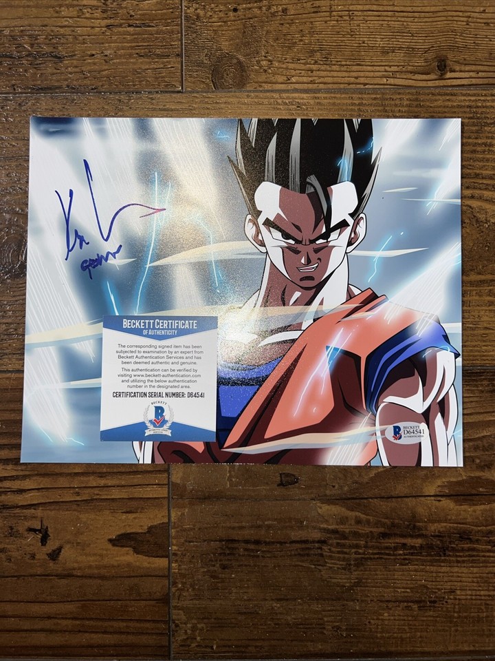 Gohan Signed Photo Dragon Ball Z Kyle Hebert Autograph Anime Beckett ...