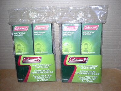 2PK=8 Boxes 40 matches per Box . Coleman Waterproof Camp Matches . New ...