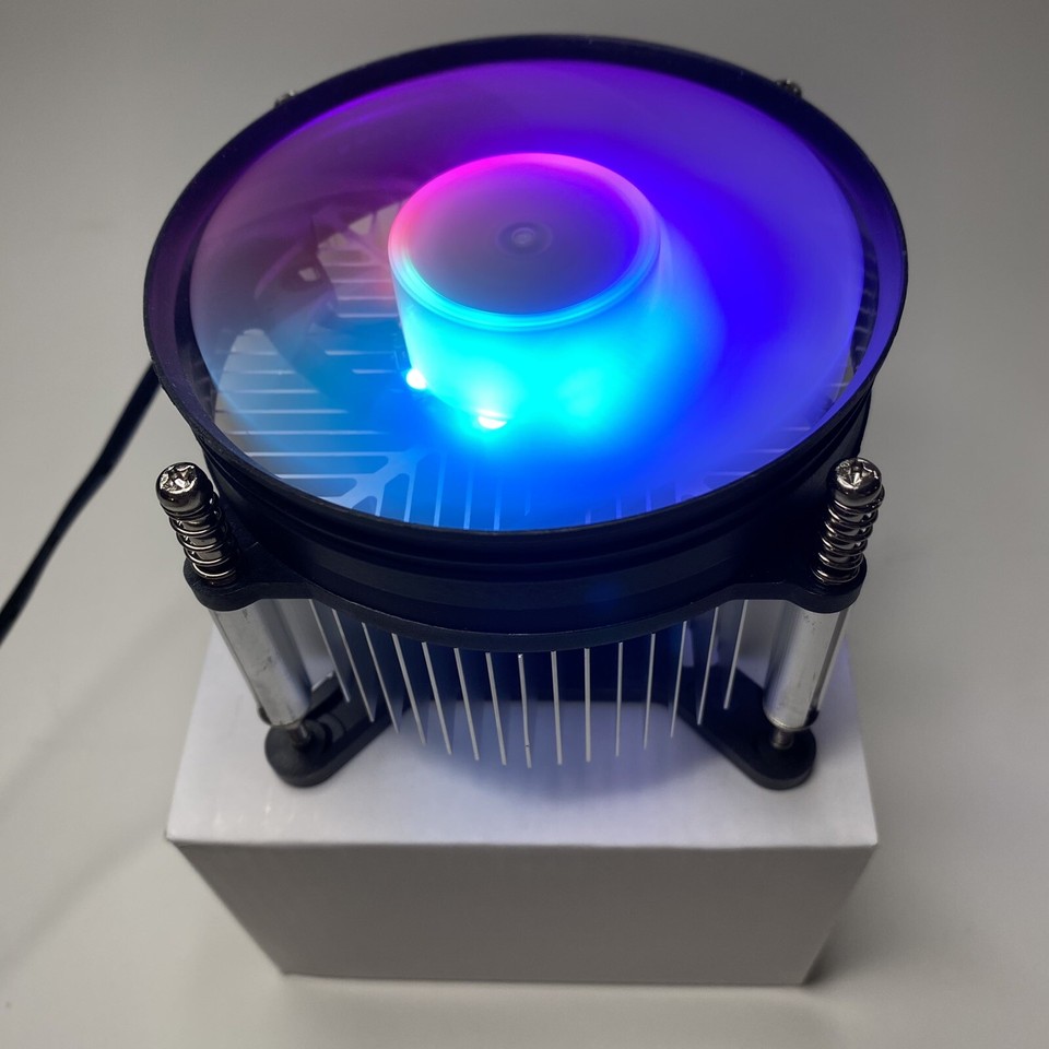 Intel RGB Heatsink Fan Copper Cooler LGA 1155 1156 1150 1151 1200 CPU ...
