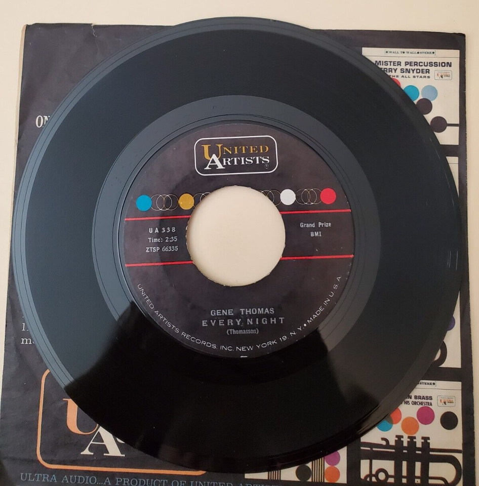 Gene Thomas EVERY NIGHT / SOMETIME (ROCK N ROLL 45) #338 PLAYS VG++ NO ...
