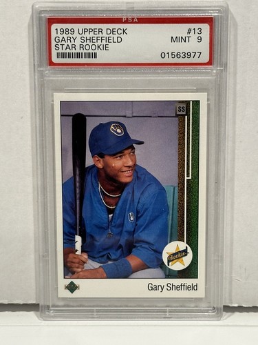 1989 Upper Deck #13 Gary Sheffield Star Rookie **Error SS Upside Down ...