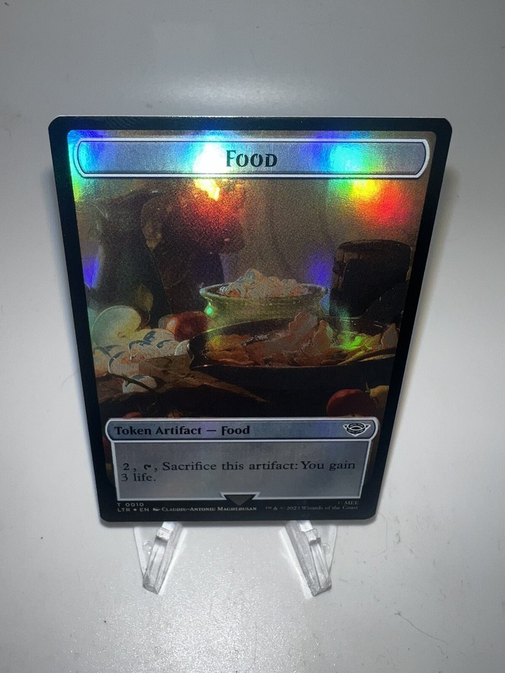 FOIL Human Soldier / Food Token 001 - MTG Lord of the Rings MINT | eBay