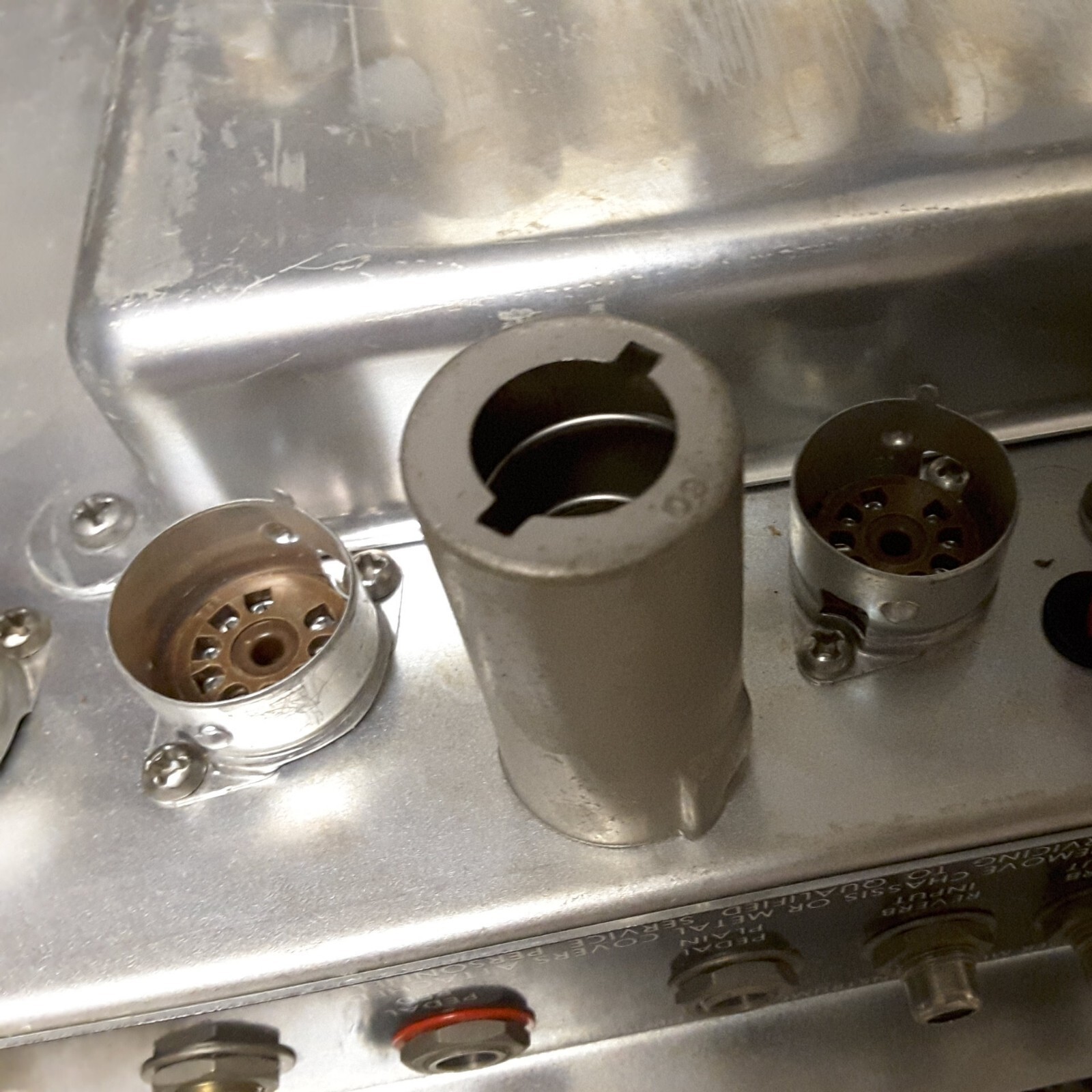 Fender Twin Reverb 9 Pin Tube SHIELD USA 12ax7 vibro champ guitar ...