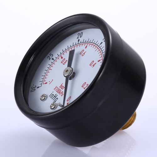 50mm Face Double Scale Pressure Gauge 0~-30nhg 0~-1Bar Vacuum Pressure ...