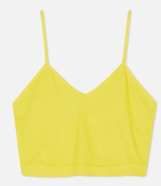Primark Ribbed Cropped Vest Top Cami Lounge Pyjama Top Double Layered ...