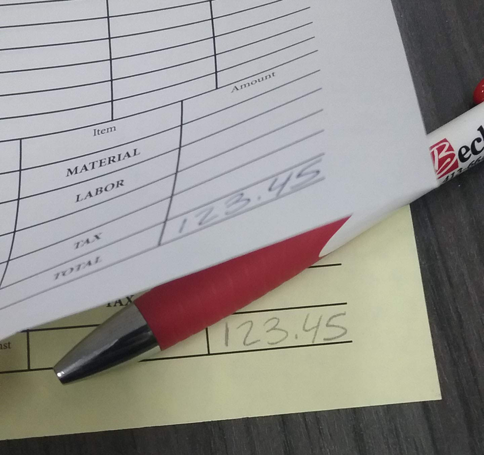 Work Order Form - 2 Part Carbonless Form (100 Pack) | eBay