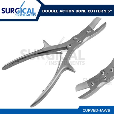 Double Action Bone Cutter 9.5" Scissor Curved Veterinary Orthopedic ...
