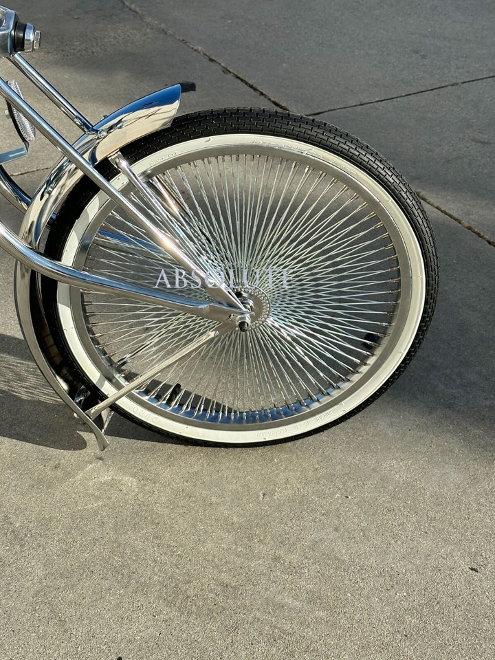 LOWRIDER COLLECTION 20" CHROME 144 SPOKE RIMS W/ORIGINAL WHITEWALL ...