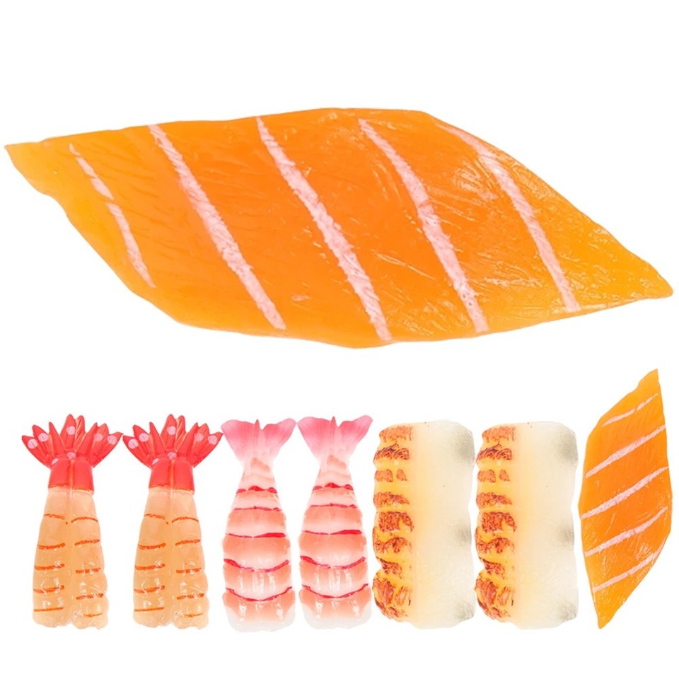 8Pcs Fake Food Models Simulated Sushi Playthings Realistic Small Sushi ...