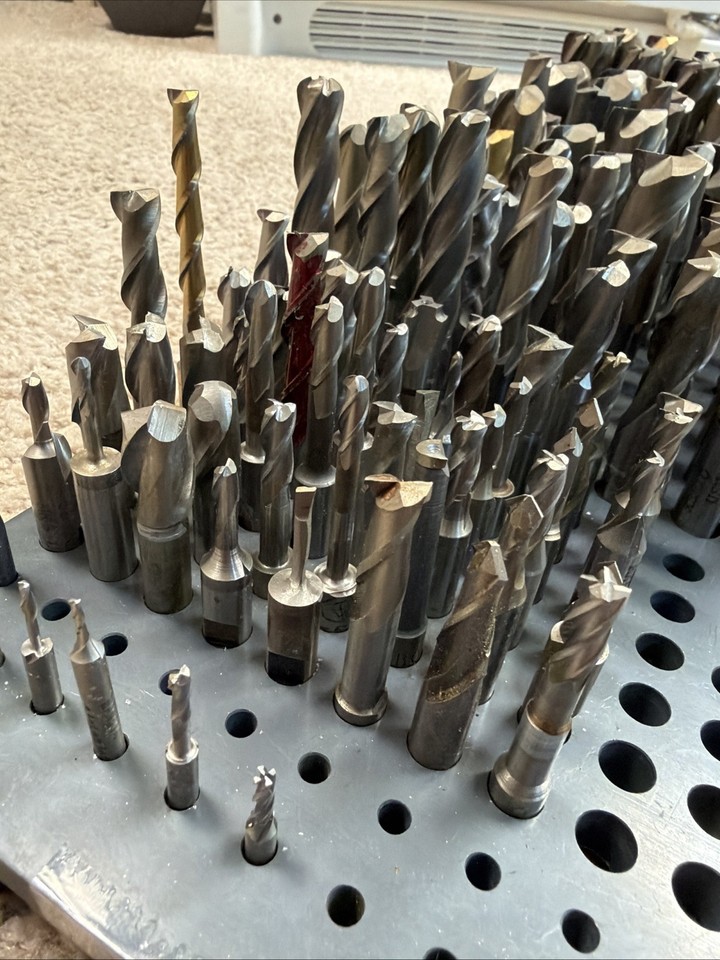 Huge Lot Of Machinst Milling Bits With Stand-Different Brands And Sizes ...